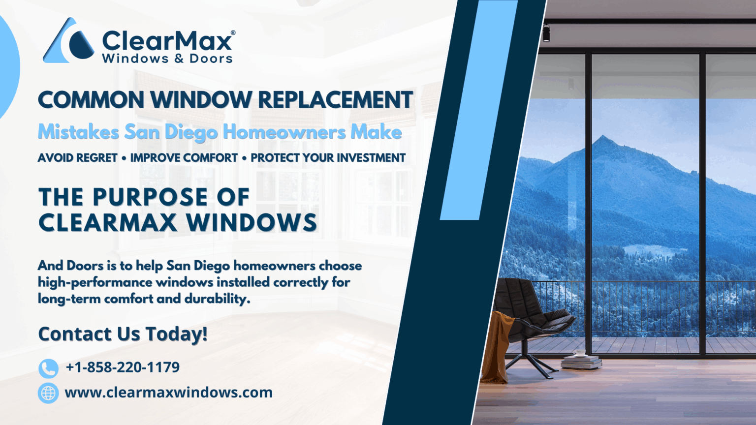 Common Window Replacement Mistakes San Diego Homeowners Make | ClearMax® Windows & Doors